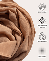 Crinkle Chiffon Hijab - Caramel Serenade
